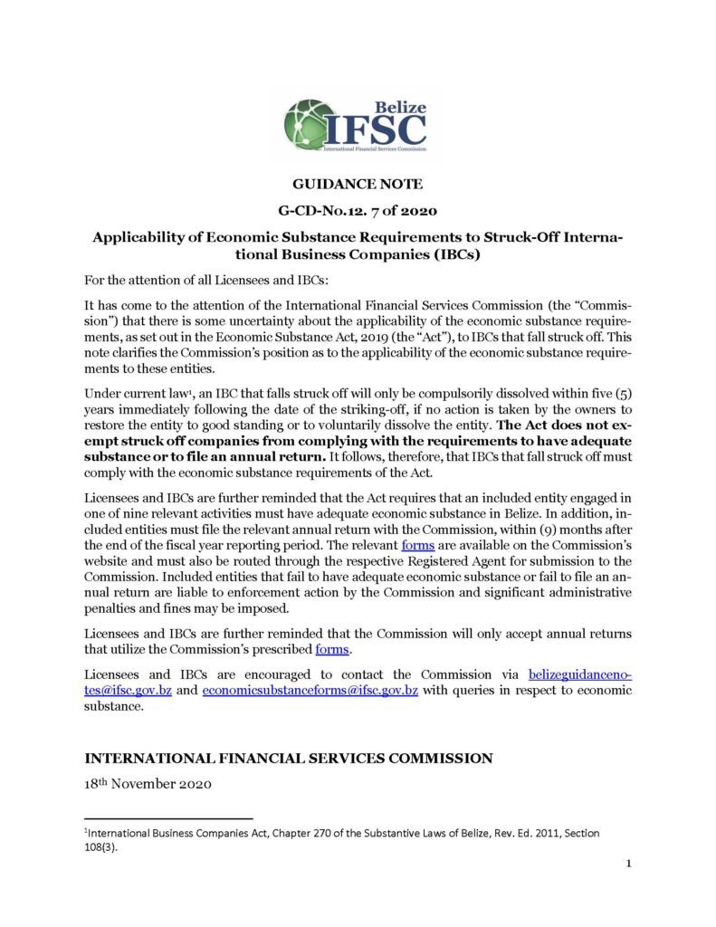 Guidance Note G-Cd-No.12. 7 Of 2020 - Financial Services Commission